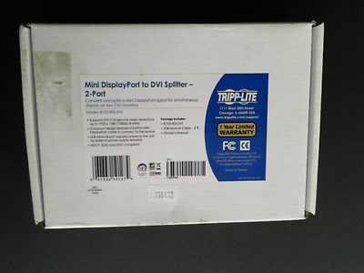 OPEN BOX - Tripp Lite B155-002-DVI 2-Port Mini DisplayPort to DVI Spli – Dealtargets