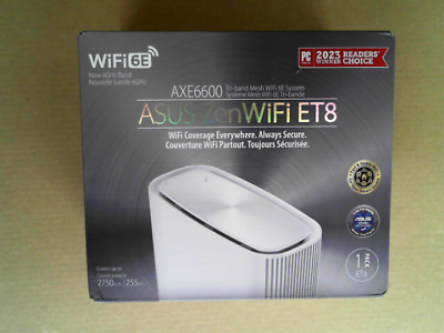 OPEN BOX - ASUS ZenWiFi Whole-Home Tri-Band Mesh WiFi 6E System (ET8 1 ...