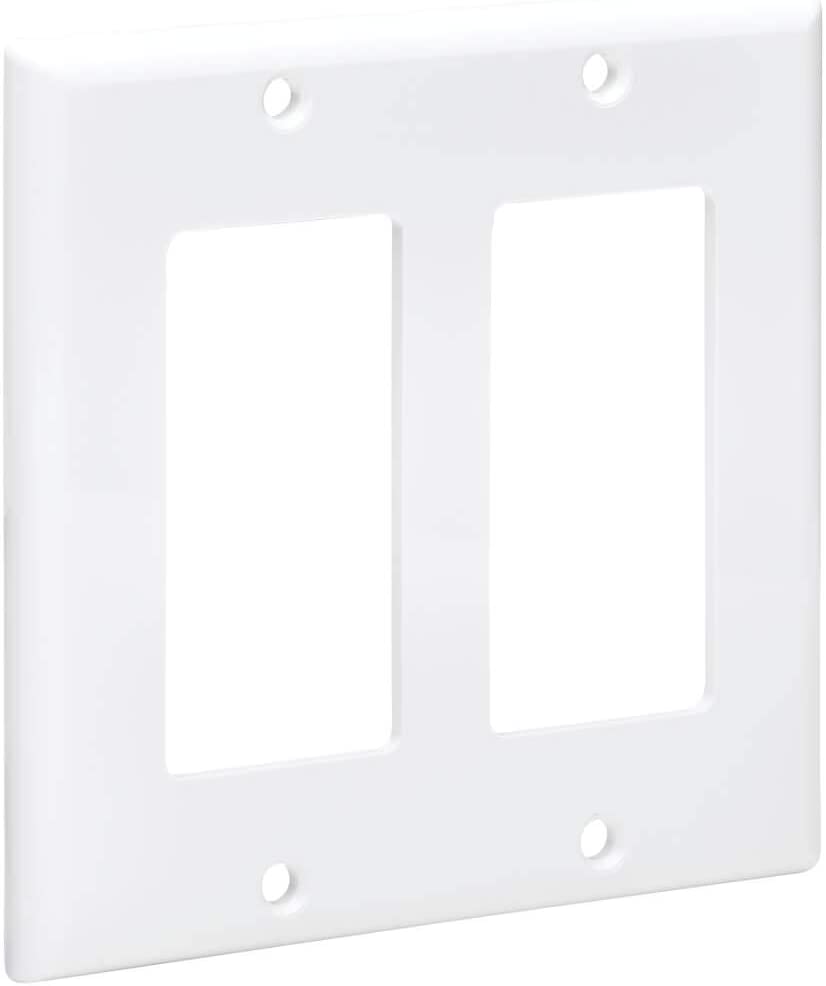 Tripp Lite Double Gang Wall Plate, 2-Gang Decora Style Face Plate, Dev ...